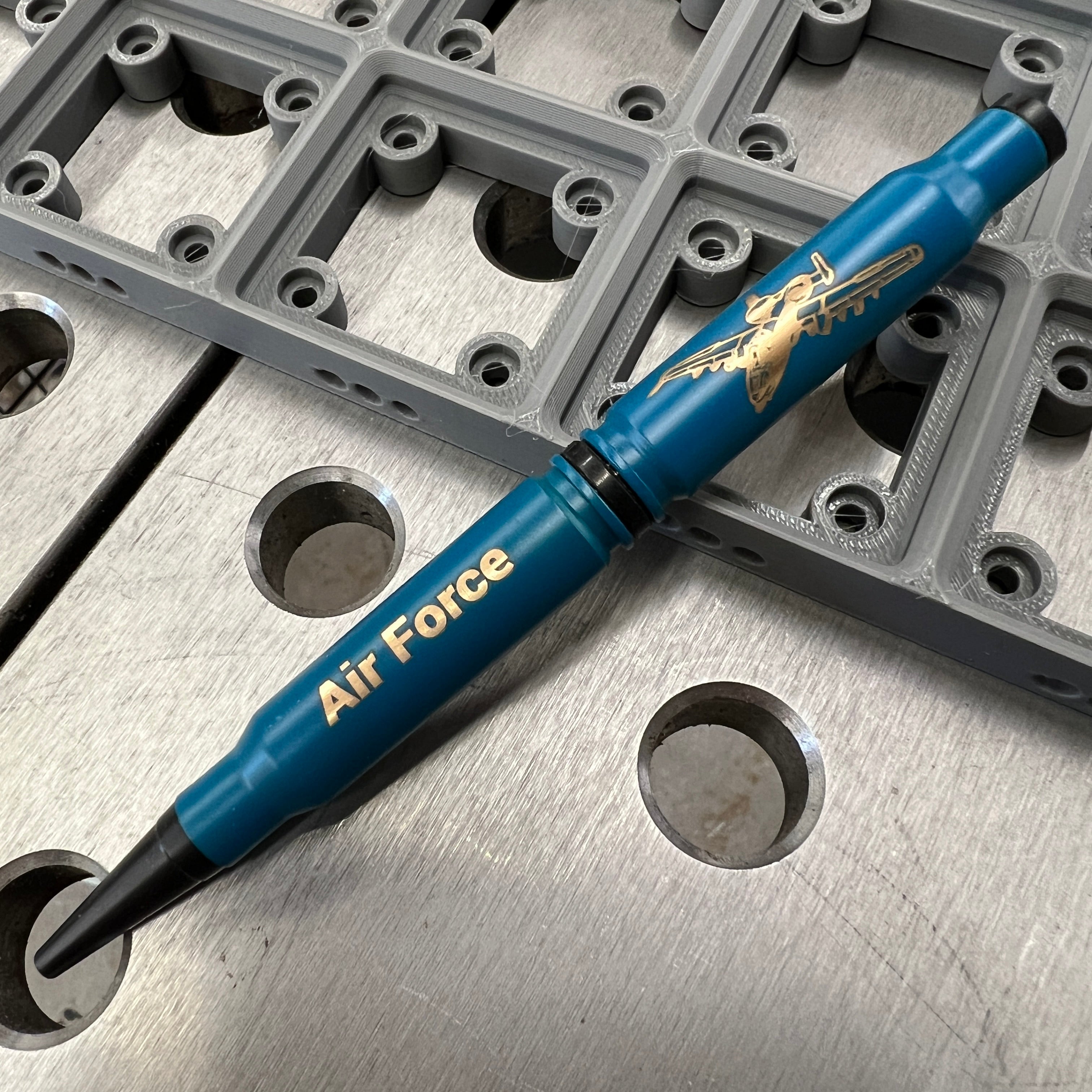 308 Navy Bullet Pen Camo - Made in USA - High Caliber Craftsman