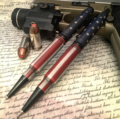 .308 'Merica Battleworn American Flag Bullet Pen and Pencil Set - High ...