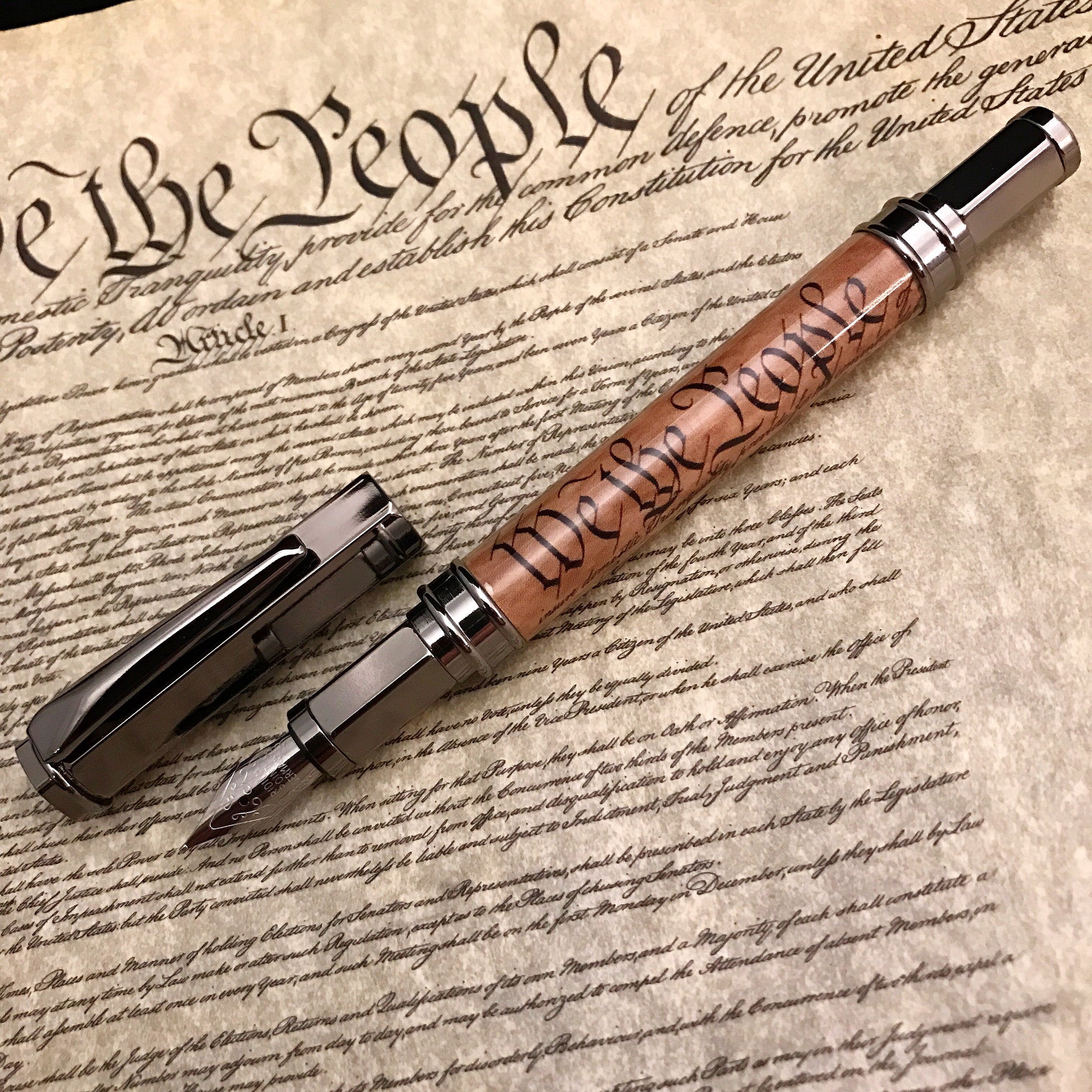 We The People Fountain Pen or Rollerball Pen - High Caliber Craftsman