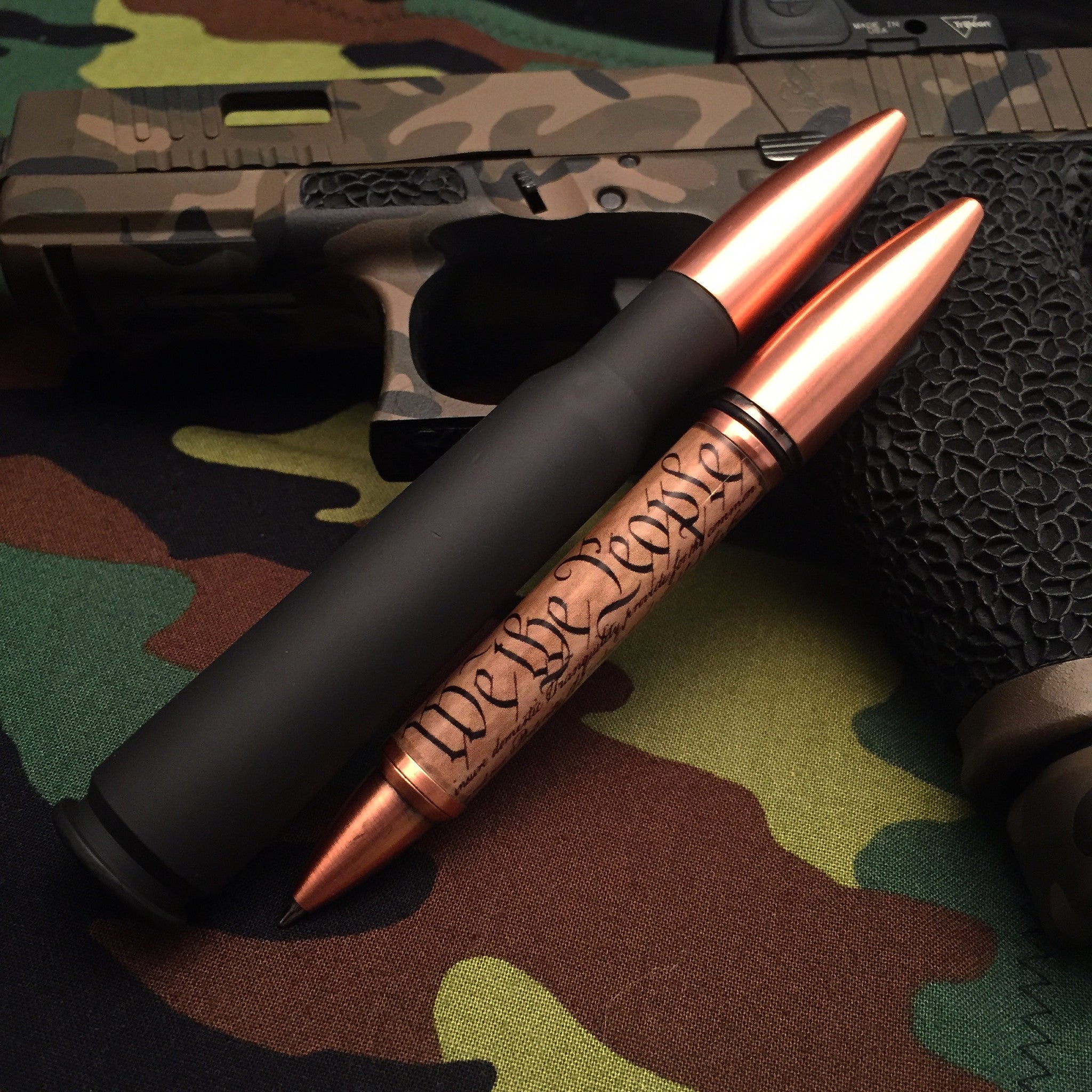 We The People 50 cal Patriotic Bullet Pen - Made in USA - Black - High ...
