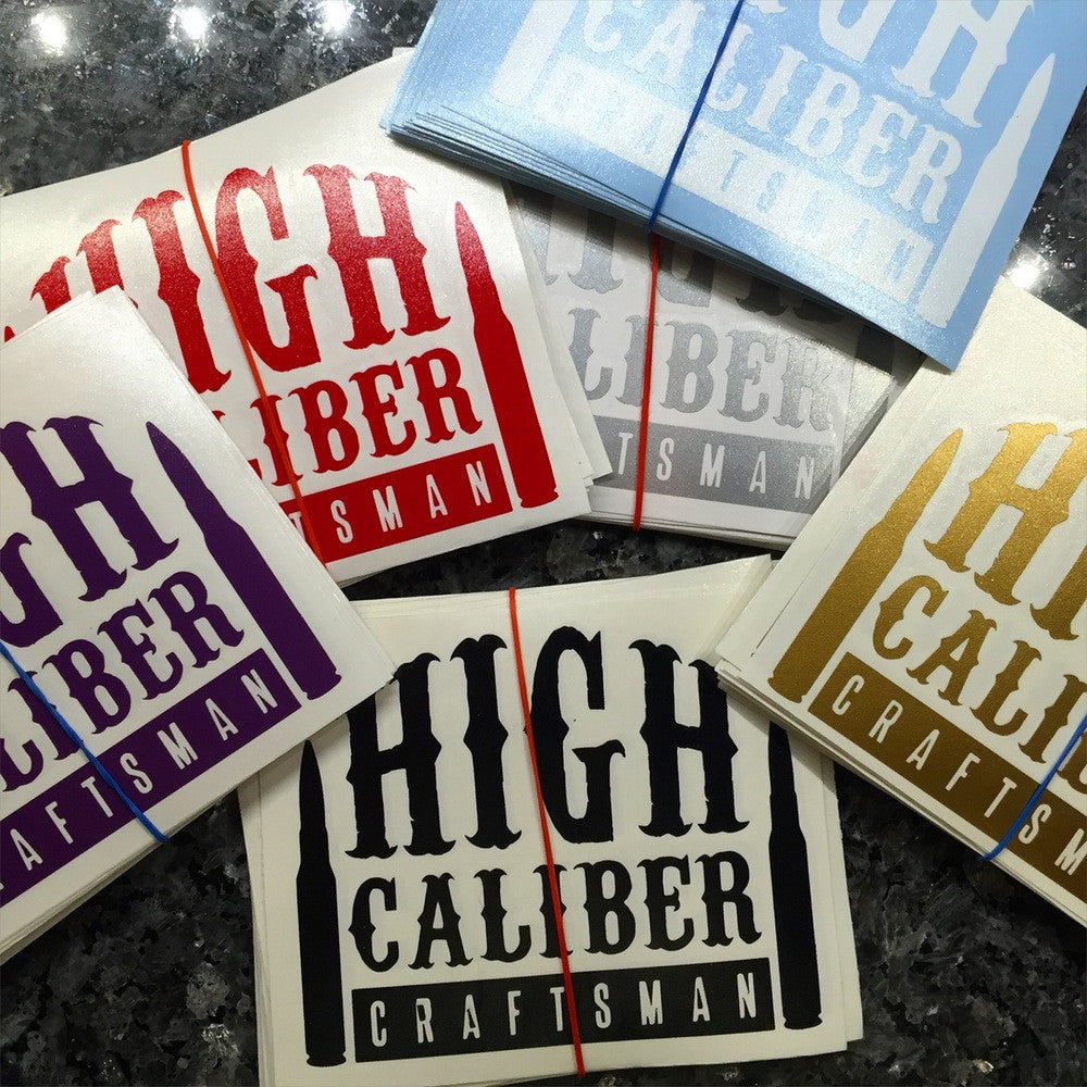 High Caliber Craftsman Logo Sticker - High Caliber Craftsman